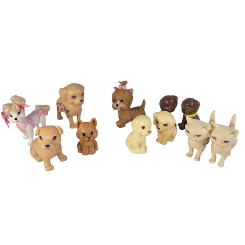Barbie Pet Bundle Lot 11 Mini Dogs Cats Figures Accessories Toy Set ...
