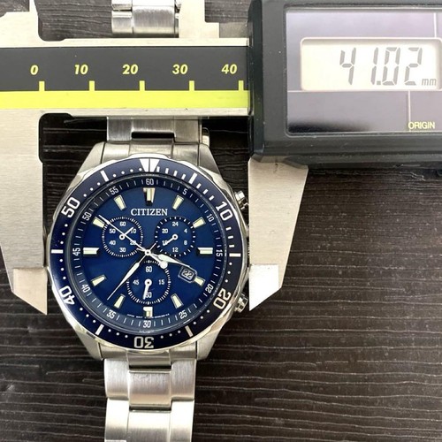 CITIZEN Eco-Drive Solar Chronograph Blue Dial Analog Men's Wristwatch ...