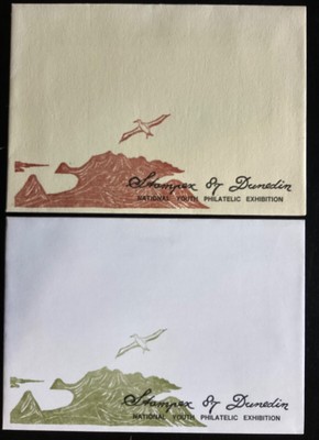 NZ 1987 Stampex 87 2 x unused Exhibition envelopes seagull design muh ...