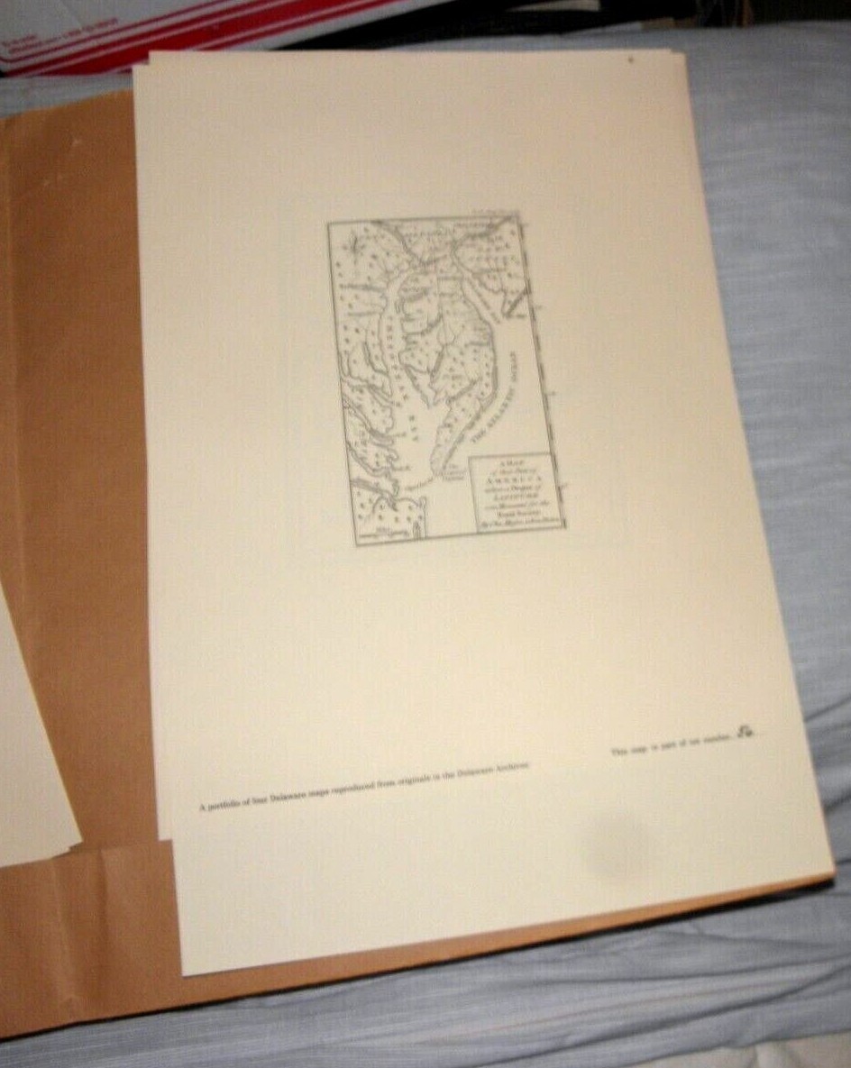 ANTIQUE DELAWARE MAP FOUR MAPS 1769 TO 1812 LIMITED EDITION FROM ...