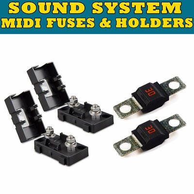 MIDI FUSE KIT 2x HOLDERS FOR LITTEL FUSE 2x 30A AMP FUSES DUAL BATTERY ...