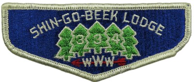 Shin-Go-Beek Lodge 334 Thatcher Woods Area Council IL Flap WHT Bdr ...