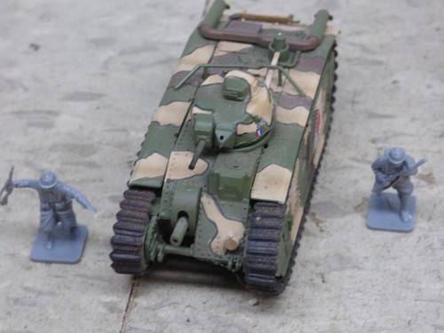 MRC Easy Model Minitanks WWII French Char B1 Tank & Airfix Soldiers Lot ...
