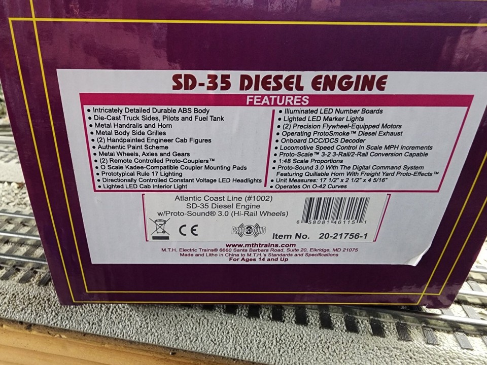MTH premier SD35 Atlantic Coast Line. | eBay