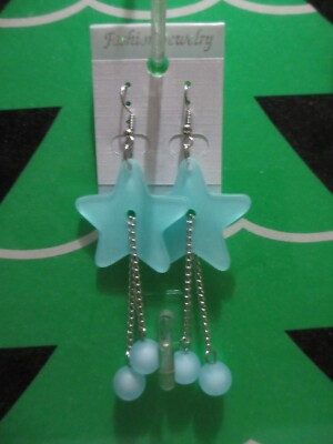 Fashion Jewelry Drop Earrings Dangle Type Light Blue Star Brand New ...