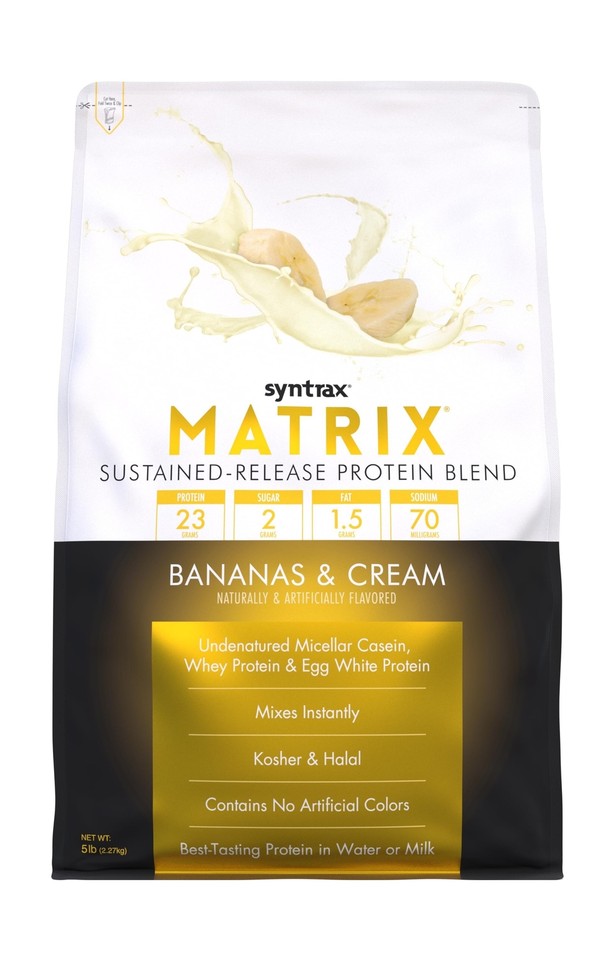 Syntrax Nutrition Matrix Protein Powder, Sustained-Release Protein ...