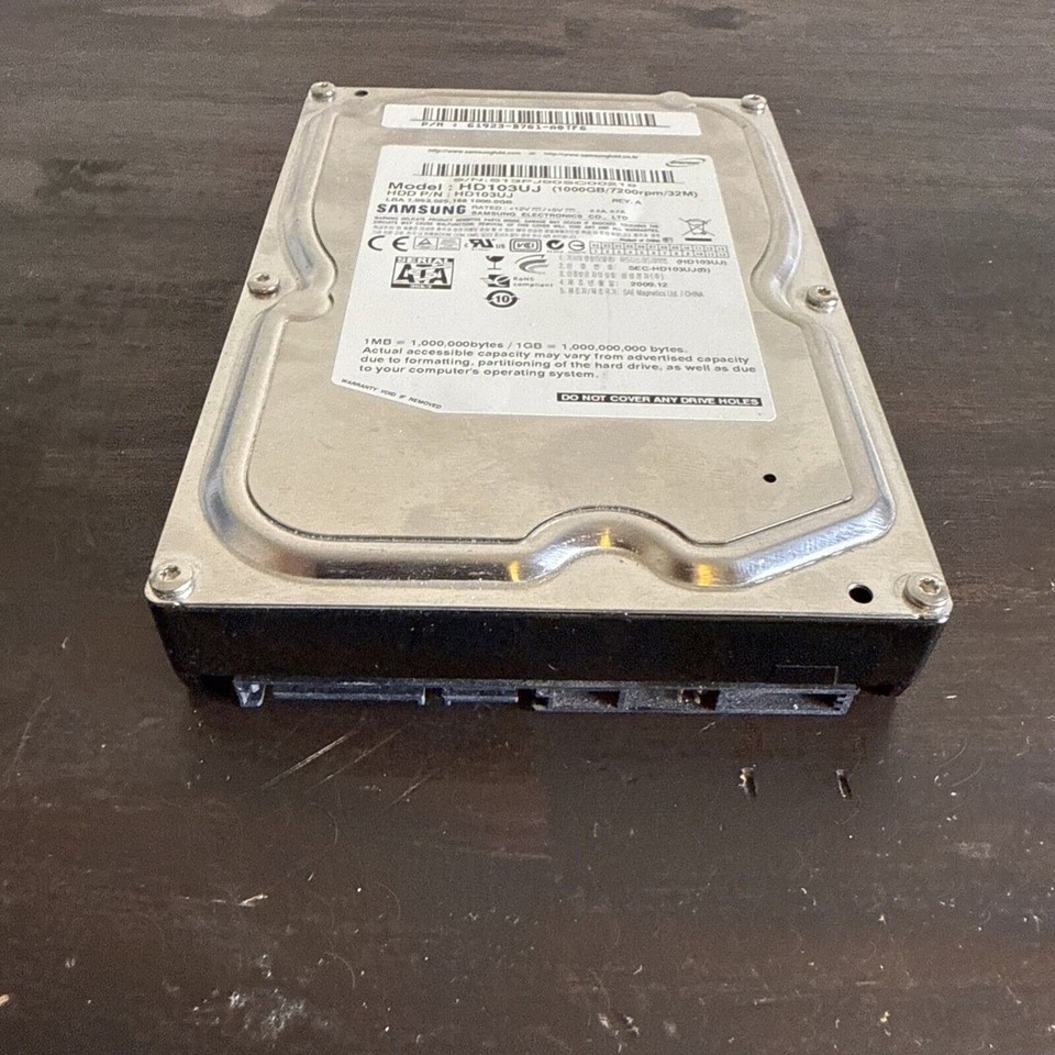 Samsung Spinpoint HD103UJ 1 TB 7200RPM 3.5" SATA Desktop Hard Drive ...