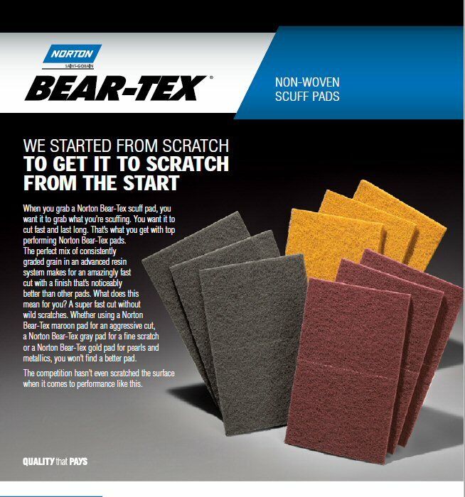 NORTON 58000 Final Prep Maroon Bear-Tex Red Scuff Pads - 1 Box | eBay