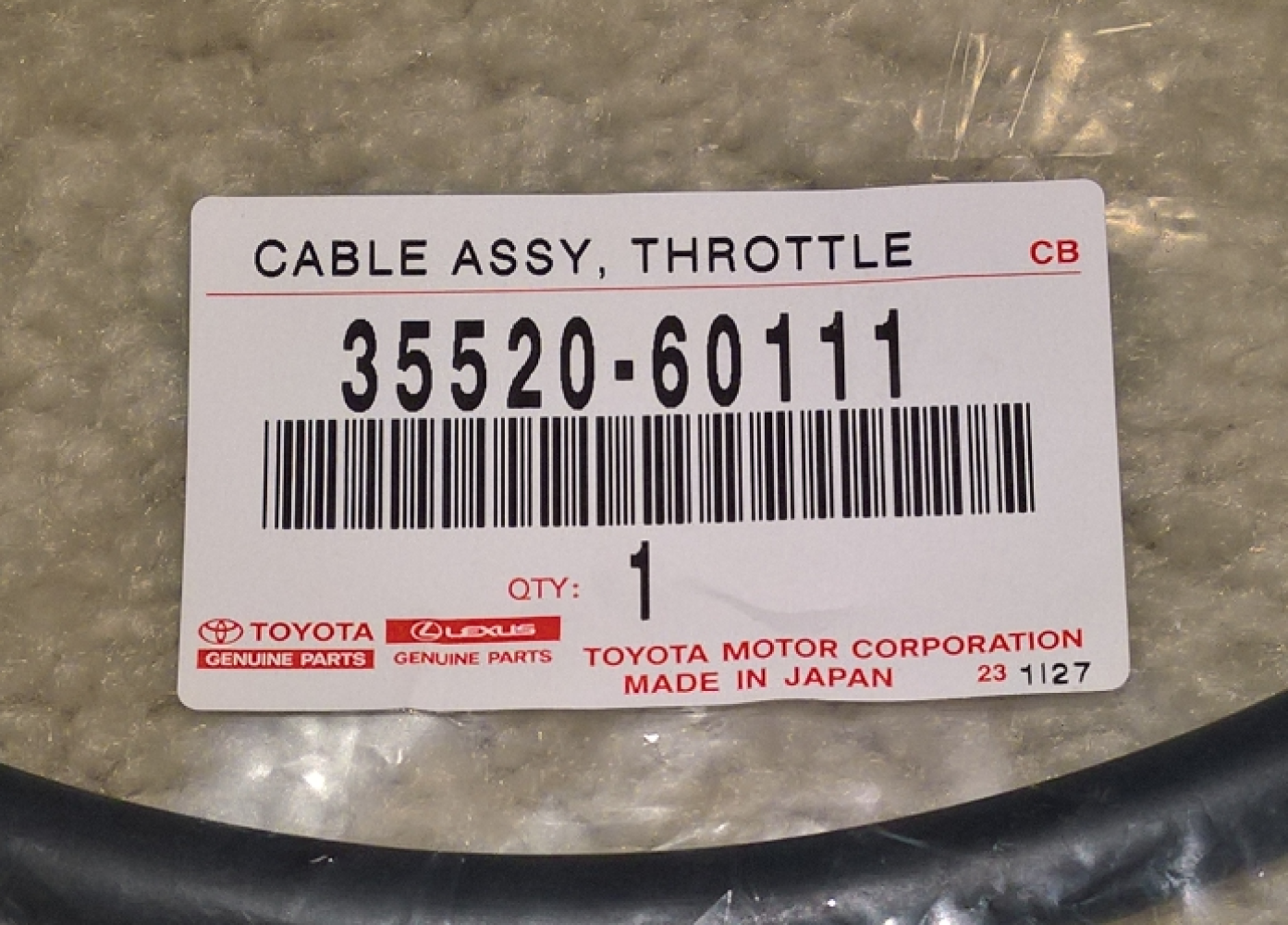 TOYOTA Genuine 93-97 Land Cruiser 80 FZJ80 FZJ100 Throttle Cable 35520 ...