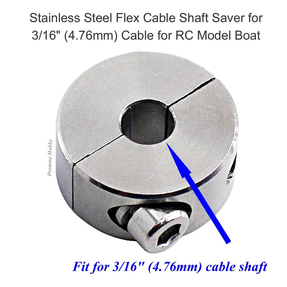Stainless Steel Flex Cable Shaft Saver for 1/4" 3/16" Cable for RC ...