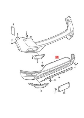 Genuine VW T-Roc Cabrio A11 AC7 AC8 Spoiler Rear 2GA807434AJ9B9 | eBay