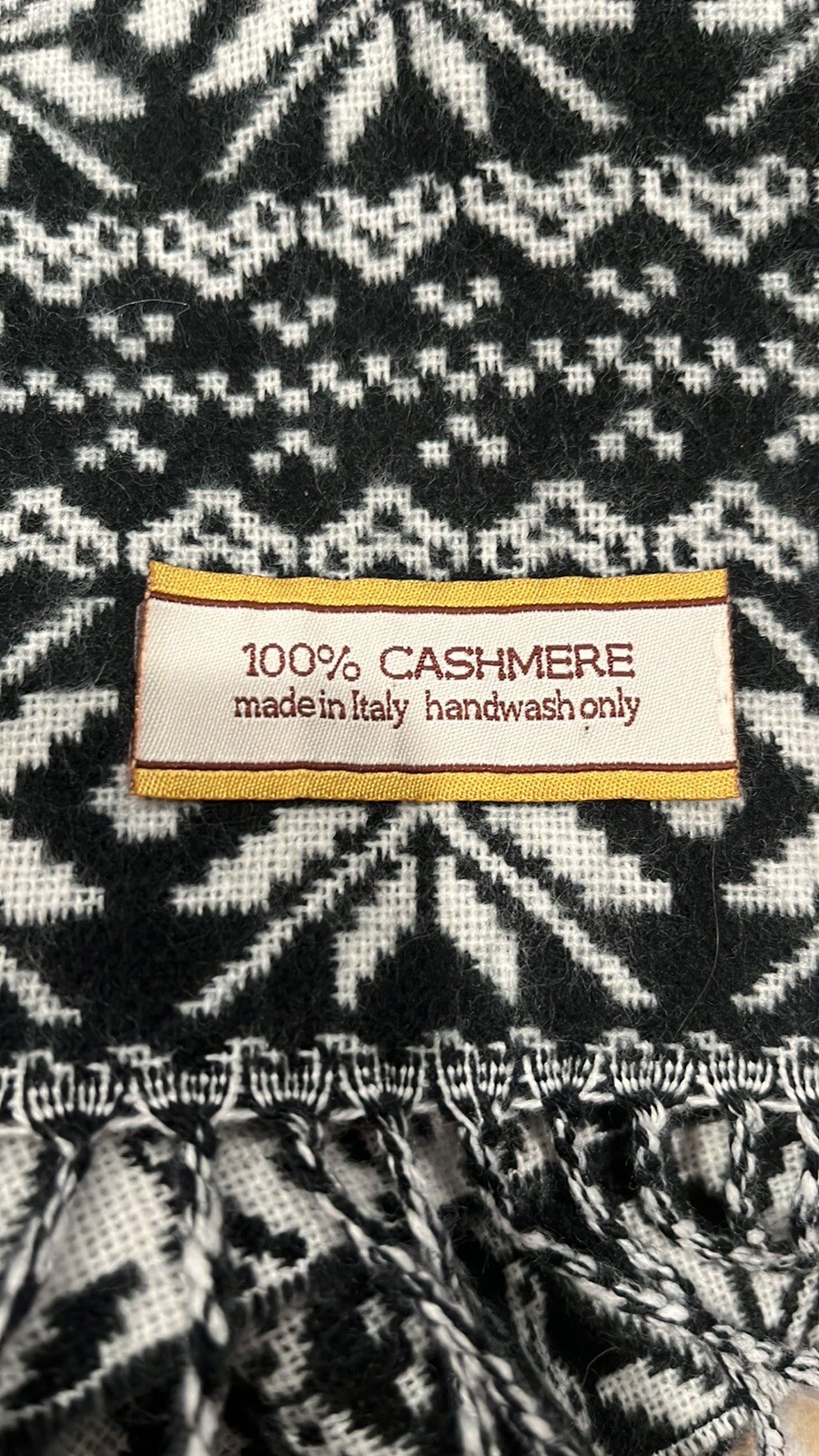 100% Cashmere Made in Italy Snowflakes Double Sided P… - Gem