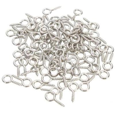 200X Small Tiny Mini Eye Pins Eyepins Hooks Eyelets Screw Threaded ...