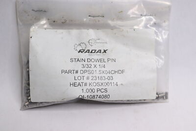 (1000-Pk) Radax Standard Dowel Pin 316 Stainless Steel 3/32" x 1/4" | eBay