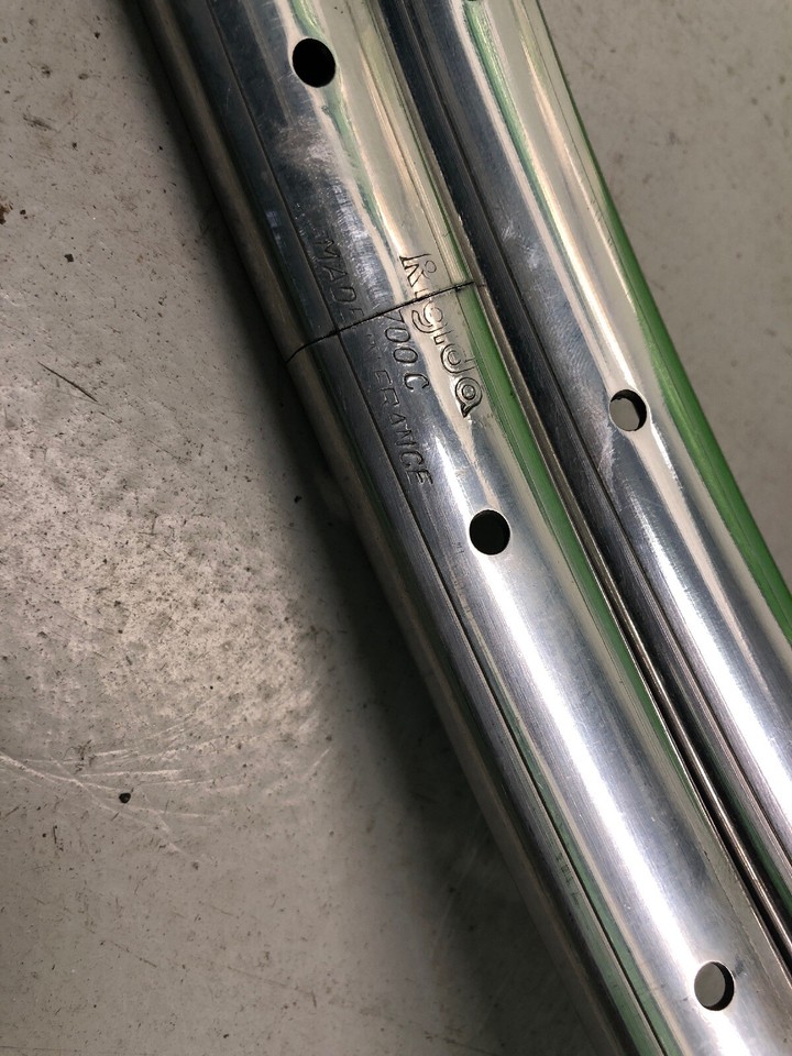 2 Vintage RIGIDA Aluminum Alloy Road Bike Rims 700c 36H NOS Clinchers ...
