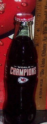 KANSAS CITY CHIEFS WORLD CHAMPIONS 2019 8OZ GLASS COCA COLA BOTTLE ...