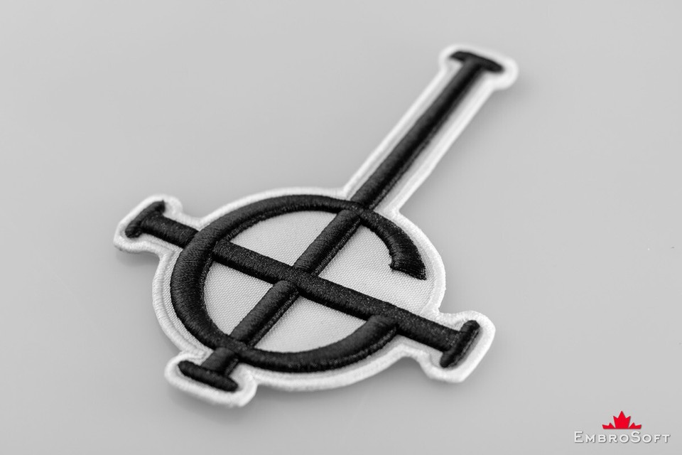 Ghost BC 3D PUFF Grucifix Cross Symbol Embroidered Patch Iron On SIZE ...