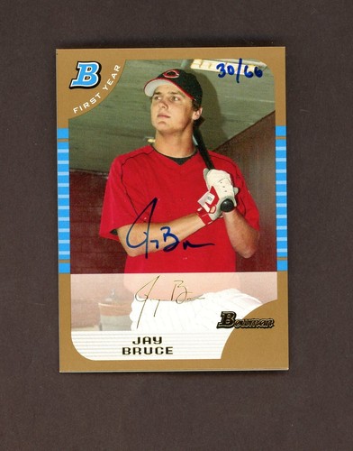 Jay Bruce 2006 Bowman Originals Autograph #/66 Gold Rookie Card Auto RC ...