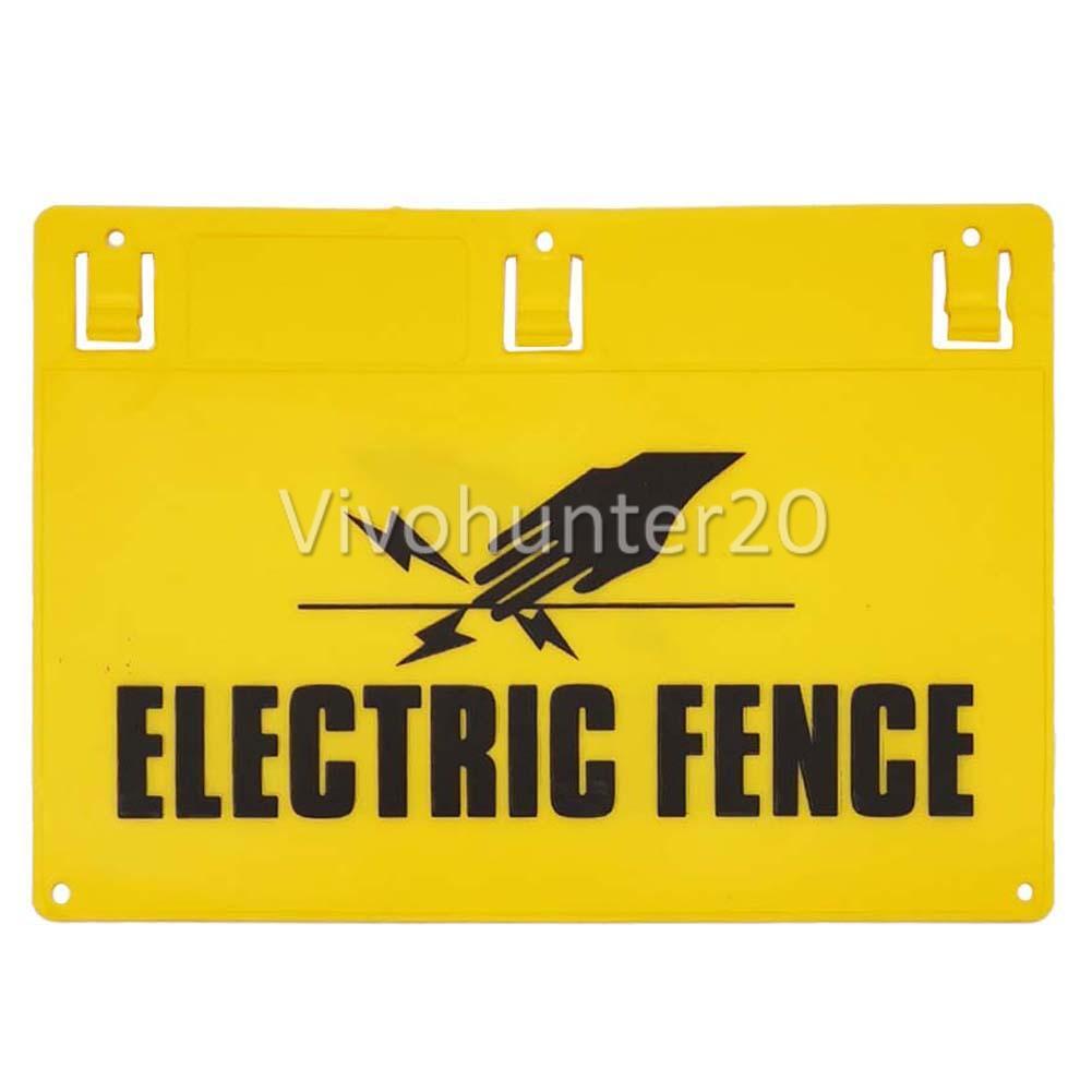 20X Electric Fence Caution Warning Sign Hook Tie To Wire Mesh Rope ...
