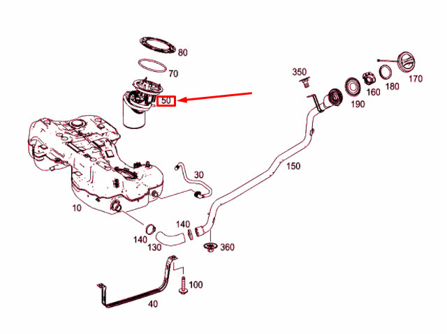 2016 W176 MERCEDES A180 Diesel in Tank Fuel Pump Sender Unit ...