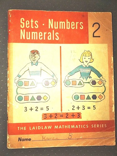 Vintage Childrens Math workbook sets numbers the Laidlaw Math series ...