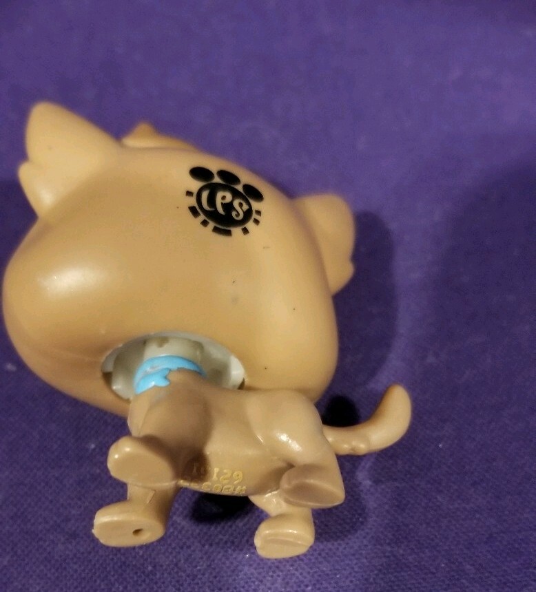 Littlest Pet Shop LPS CAT Lunnette Pescador 178 Brown Blue Eyes Pets in ...