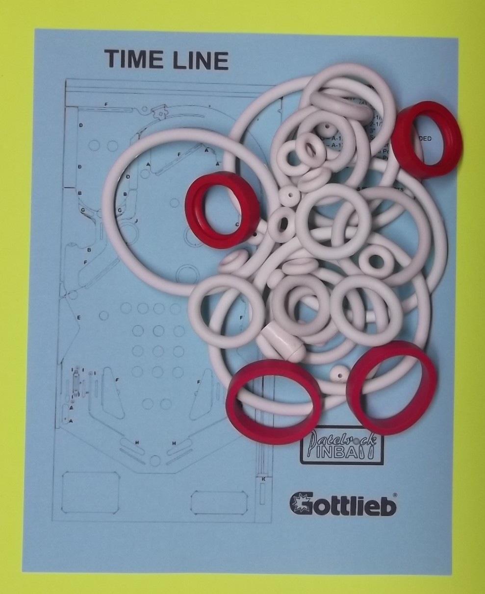 1980 Gottlieb Time Line Pinball Machine Rubber Ring Kit | eBay