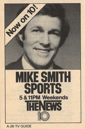 1981 KGTV LOS ANGELES TV NEWS AD~MIKE SMITH SPORTS REPORTER | eBay