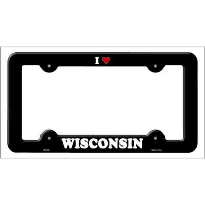 Love Wisconsin Novelty Metal License Plate Frame LPF-326 | eBay