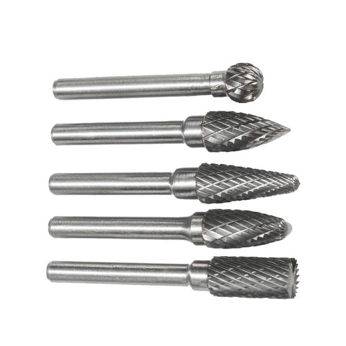 5Pcs Double Cut Rotary Burr Set /4 inch Shank 10mm Head for DIY ...