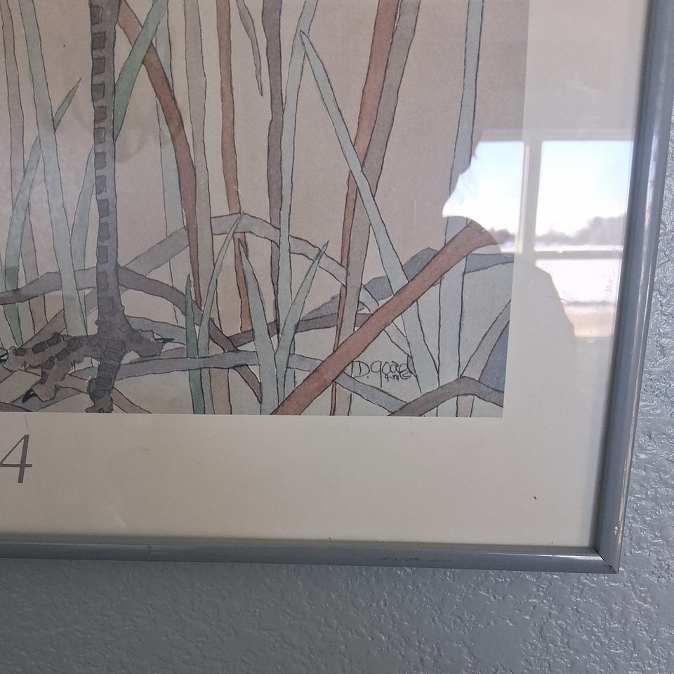 Original Dan Goad lithograph print in frame signed 33.5 x 20.5 with ...