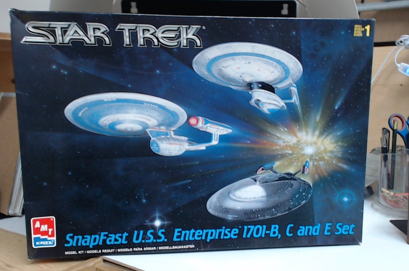 STAR TREK U.S.S. ENTERPRISE 1701-B, C AND E SET AMT/ERTL SNAPFAST KIT ...