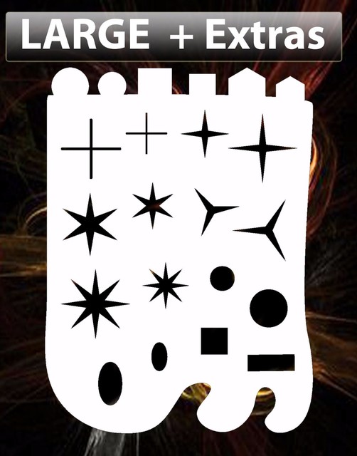 airbrush stencil Sparkle Stars Shapes Freehand Template Stencils Spray ...