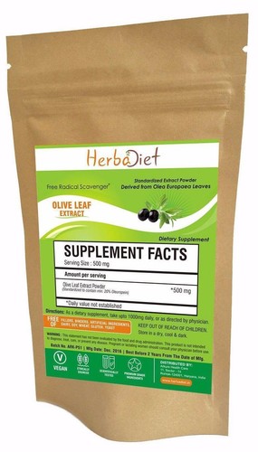 PURE Olive Leaf Extract Powder 20% Oleuropein Anti-oxidant Improve ...