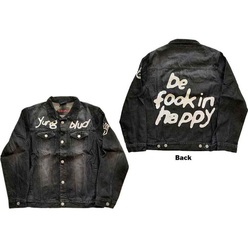 Yungblud 'Be Fookin Happy' Denim Jacket - NEW OFFICIAL | eBay