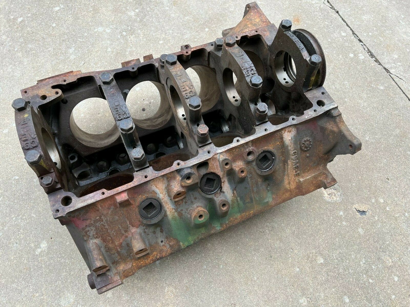1969 1970 NOS Ford Boss 429 Engine Cylinder Block 4 Bolt Main Caps New ...