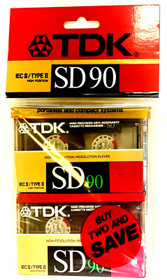 TDK TYPE-II SD90 High Resolution Cassette Tape SEALED 1988 Vintage RARE ...
