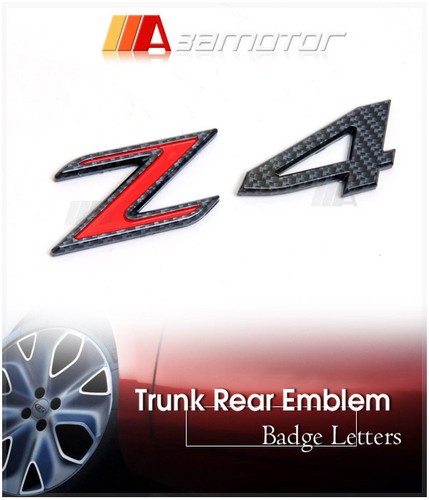 Trunk Rear Emblem Badge Decal Letter Z4 Carbon Look Style fits BMW E85 ...