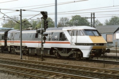 PHOTO CLASS 91 LOCO NO 91007 43065 AT PETERBOROUGH 1989 | eBay