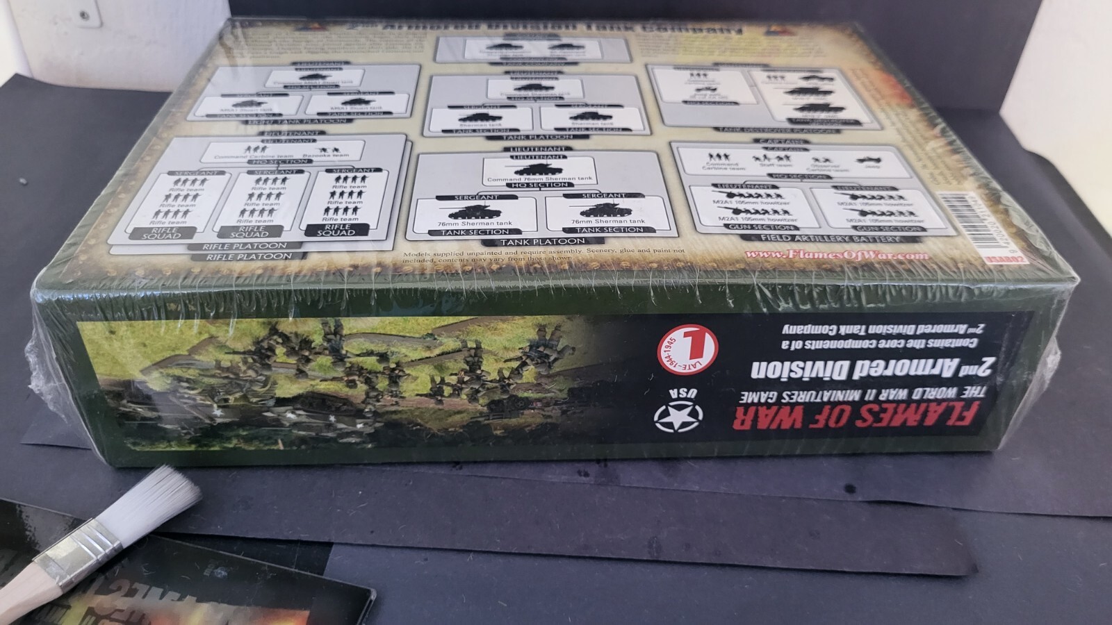 Flames of War U.S. 2nd Armored Division Army Box USAB02 New Battlefront ...