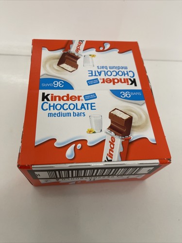 Kinder Chocolate Medium Bars / Box of 36 Single Bars X 21g / Milk ...