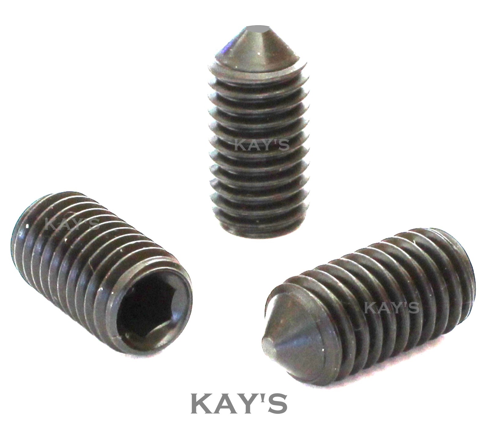 CONE POINT GRUB SCREWS HIGH TENSILE ALLEN KEY HEADLESS SOCKET M3 M4 M5 ...