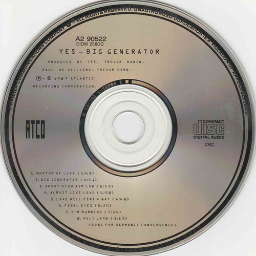 Yes - Big Generator (CD, Album, Club) (Very Good Plus (VG+)) | eBay