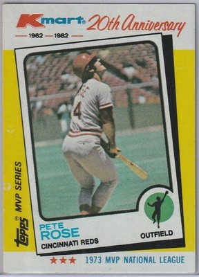 1982 Topps Kmart MVP Series - Pete Rose #24 Cincinnati Reds MLB HOF ...