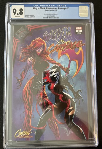King in Black Gwenom vs. Carnage 2 Variant Cover A CGC 9.8 J Scott ...