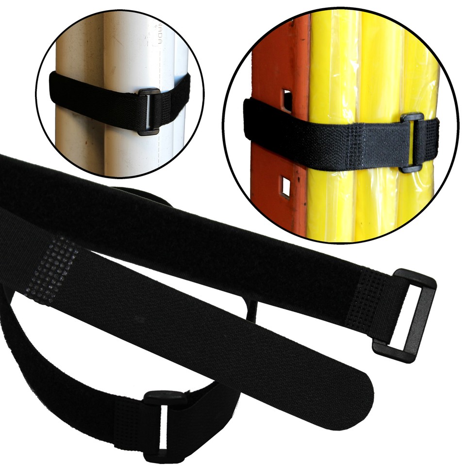 10pcs 3/4" Black Wrap Cable Ties Wire Cord Straps Reusable Hook & Loop ...