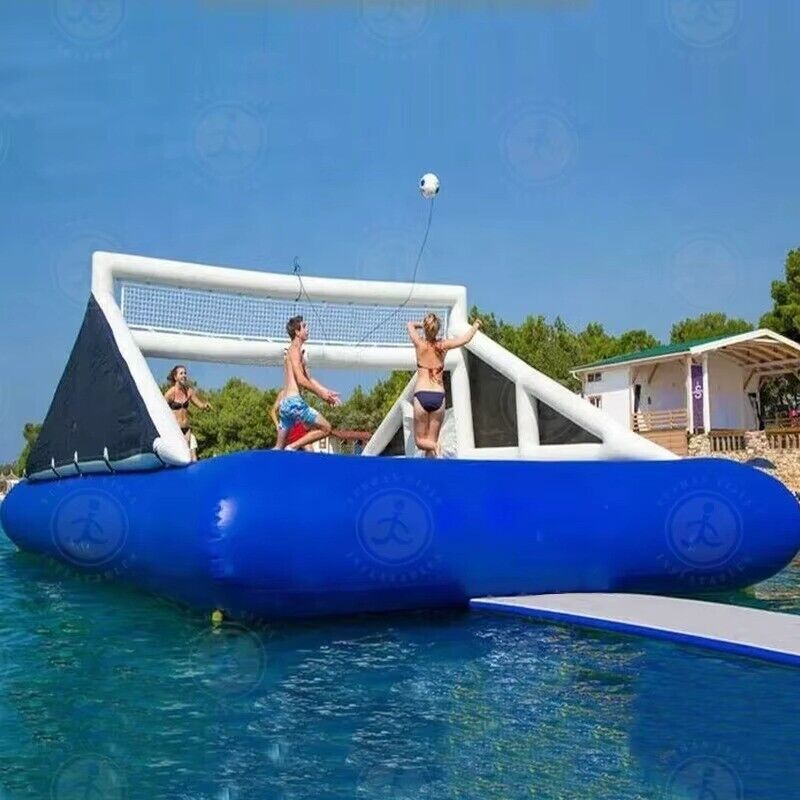 Inflatable Floating Volleyball Court Water Trampoline Water Sport For ...
