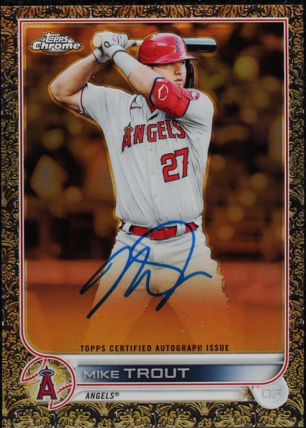 2022 Topps Gilded Collection - Gold Etch Autographs Mike Trout #GEA-MT ...