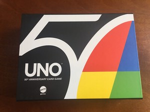 UNO Premium 50th Anniversary Golden Edition Card Game Exclusive Gold ...