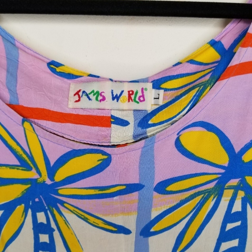 RARE Vintage 2000s Jam's World dress bright colorful … - Gem